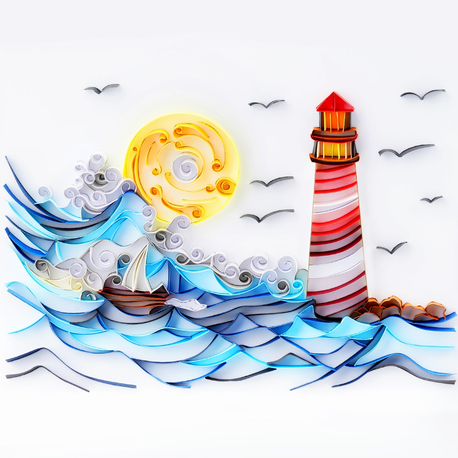 Paper Quilling Kits| Quilling Patterns - Lighthouse – Uniquilling