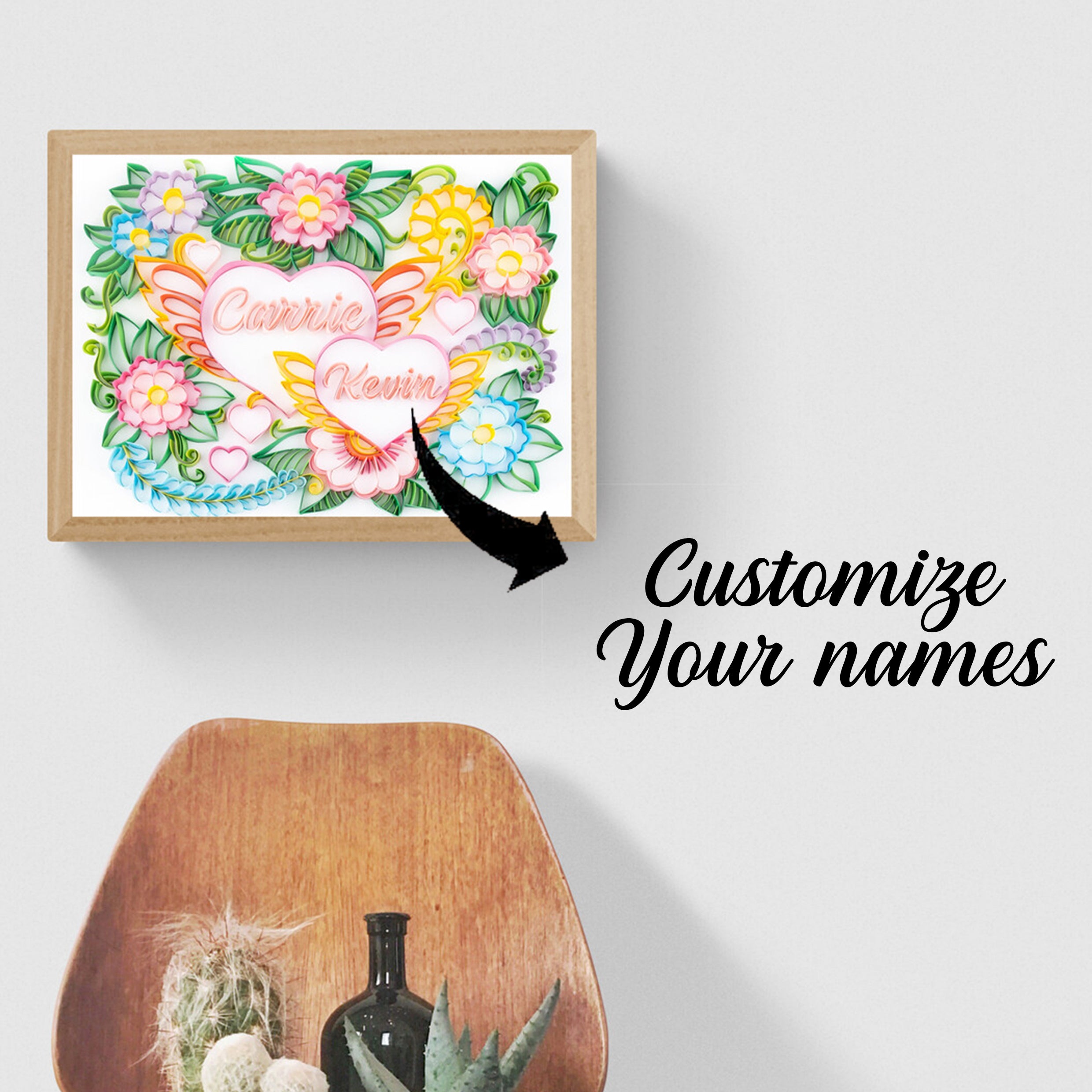 Paper Quilling & Filigree Painting Kits - Customized Name in Heart ...